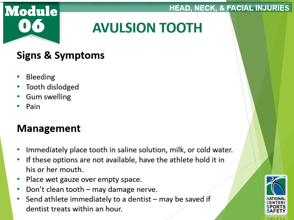 Avulsion Tooth – National Center for Sports Safety