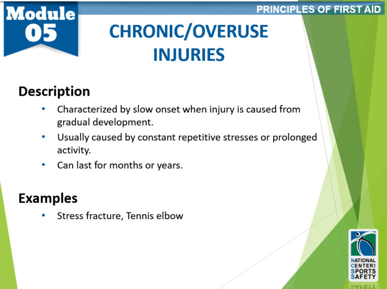 Chronic/Overuse Injuries – National Center for Sports Safety