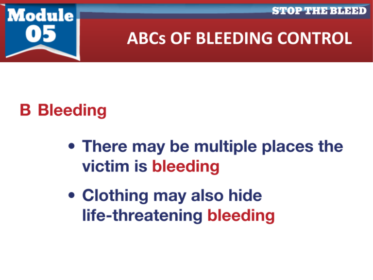 m5 - abc of bleeding B2 | National Center for Sports Safety